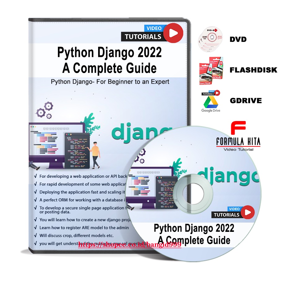 Jual VIDEO TUTORIAL PYTHON DJANGO 2022- A COMPLETE GUIDE | Shopee Indonesia