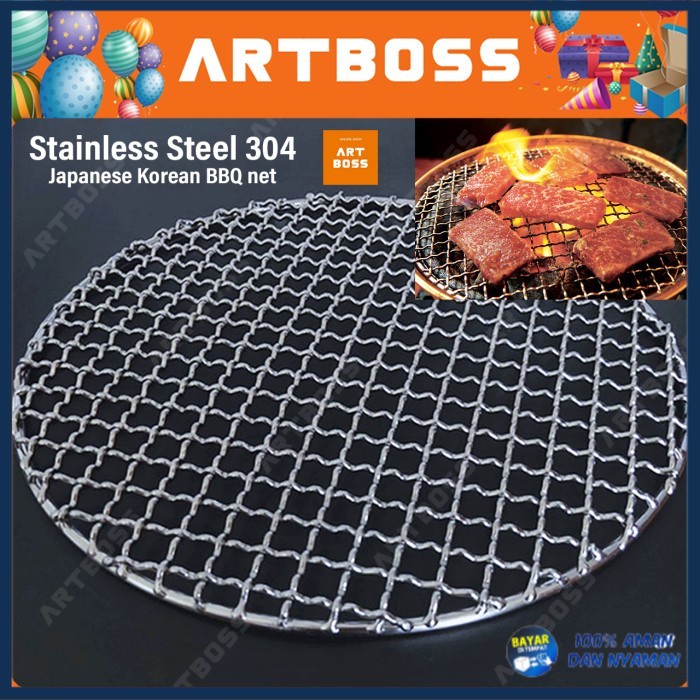Jual BBQ Grill Net Jaring Bulat Stainless Steel Barbecue Wire Mesh ...