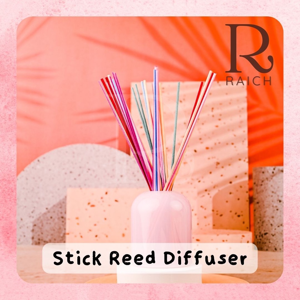 Jual PREMIUM Home Reed Diffuser Fiber Stick Hitam & Putih 3mm x 20cm ...