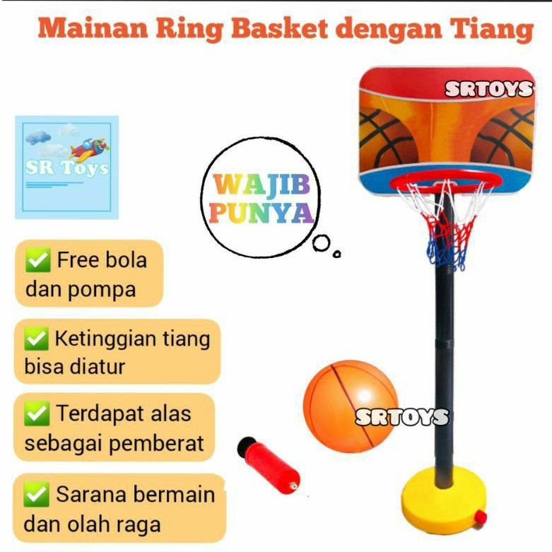 Jual Ring Basket Mainan Basketball Tiang Basket Anak-Anak | Shopee ...