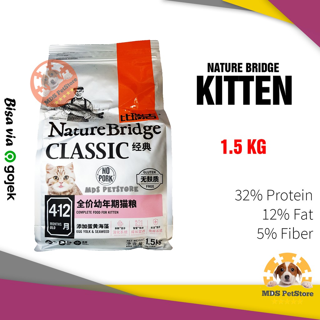 Jual Nature Bridge Kitten 1.5 Kg | makanan anak kucing nb 1.5kg ...