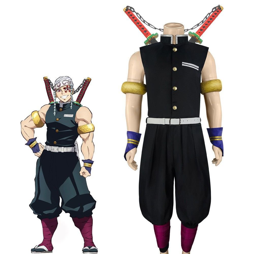 Jual Anime Demon Slayer Season 2 Uzui Tengen Cosplay Costume Outfits ...