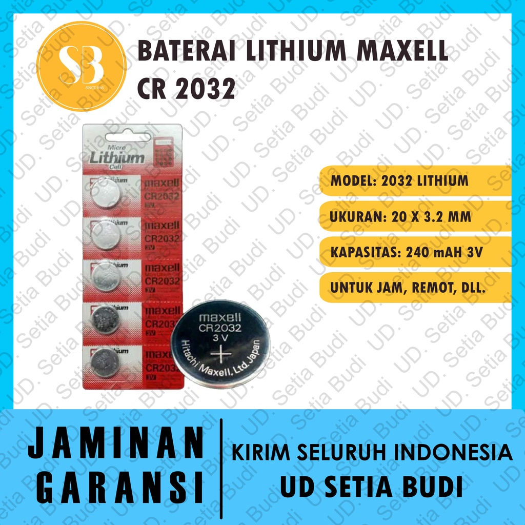 Jual Baterai Asli Maxell CR 2032 (CR2032) | Shopee Indonesia