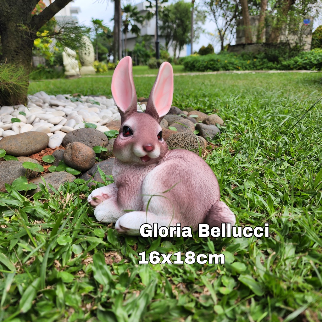 Jual Patung pajangan kelinci gaya rabbit anggora statue dekorasi hiasan ...