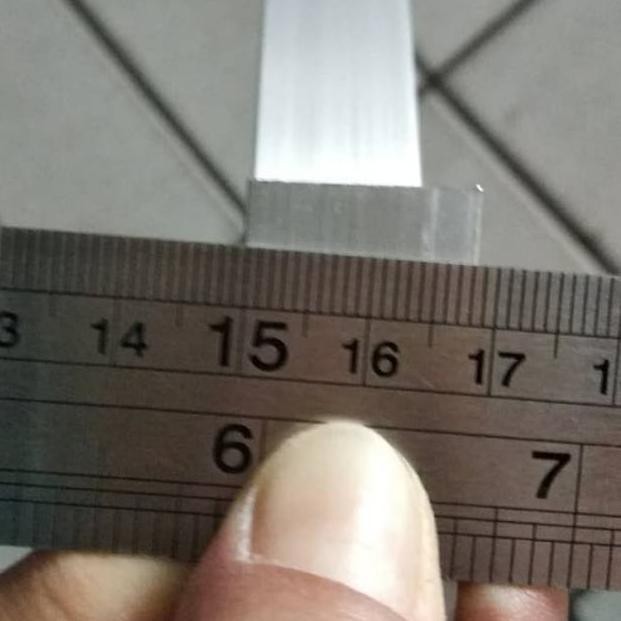 Jual List plat strip alumunium 3/4" (19 mm) panjang 6 meter - silver ...