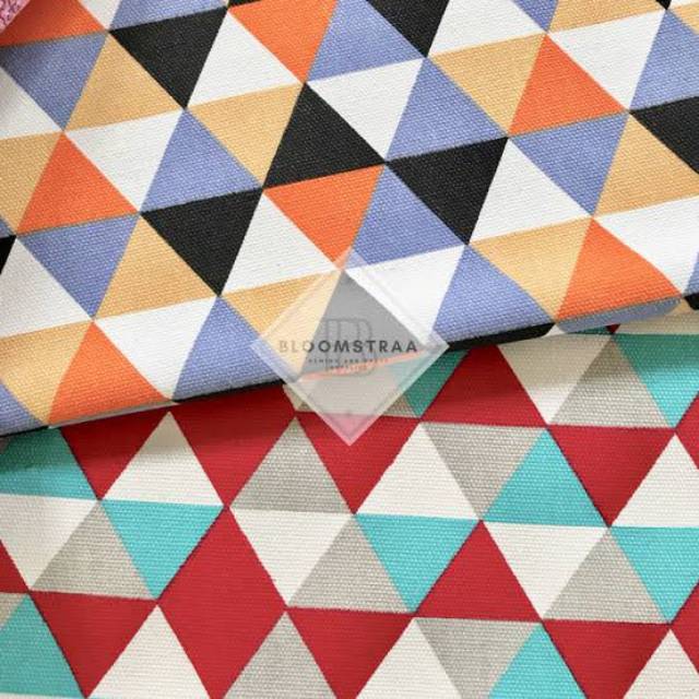 Jual Kain Kanvas segitiga canvas meteran motif geometric scandinavian ...
