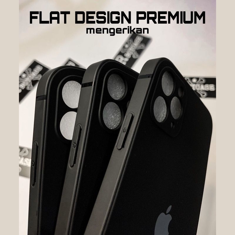 Jual CASE FLAT DESIGN PREMIUM SQUARE EDGE BLACKDOFF FOR ALL IPHONE ...