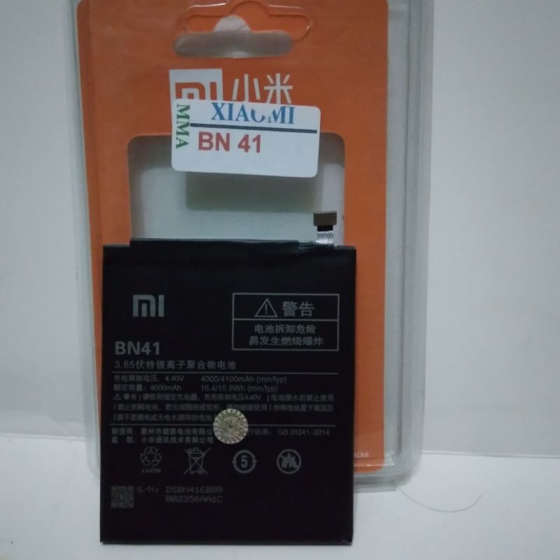 Jual BATTERY BATERAI BATRE HP XIAOMI REDMI MEDIATEX NOTE 4 BN41 ...