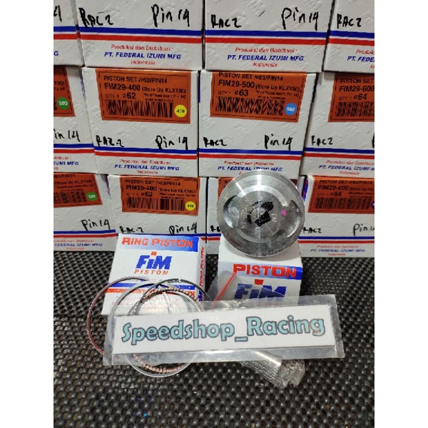 Jual Piston FIM 29 Seher FIM 29 KLX CRF Dtracker 61 62 63 64 mm Pin 14 ...