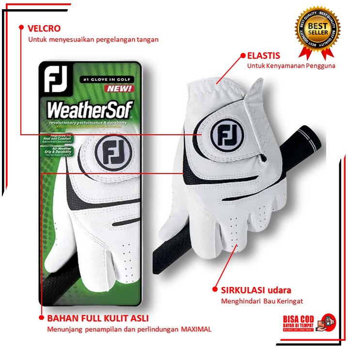 Jual Golf Glove Men FJ Sarung Tangan Pria Full Kulit Perlengkapan Olahraga GOLF | Shopee Indonesia