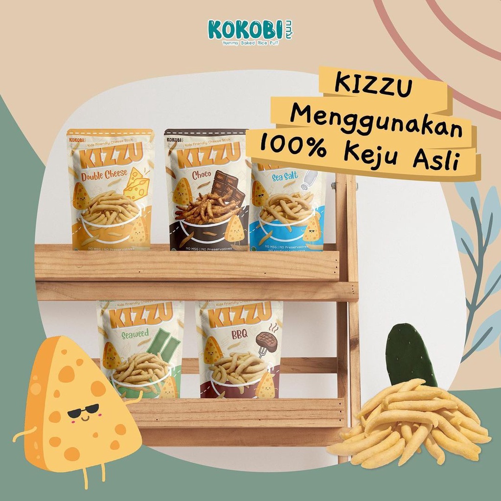 Jual Kokobi Kizzu Cheese Stick 60gr / telur gabus / omo puff stick keju ...