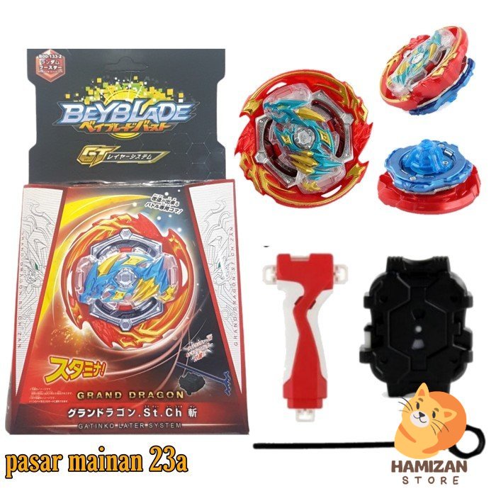Jual Gangsing Beyblade Burst Set Launcher Rock Ace Grand Dragon Murah ...