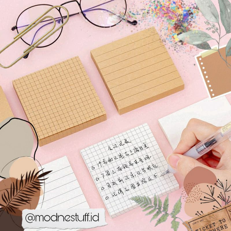 Jual 80 Lembar Sticky Note Kosong Untuk Alat Tulis | Shopee Indonesia