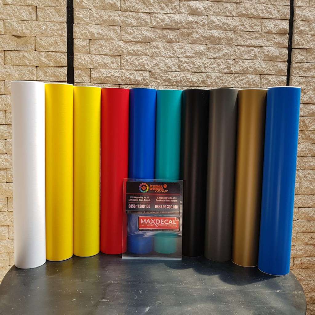 Jual Maxdecal 7500 Matte, Color Vinyl Series Sticker, Roll 45cm x 15m | Shopee Indonesia