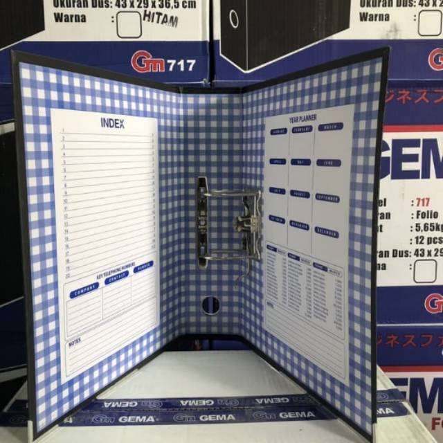 Jual Odner Gema 717 Folio F4 biru hitam | Shopee Indonesia