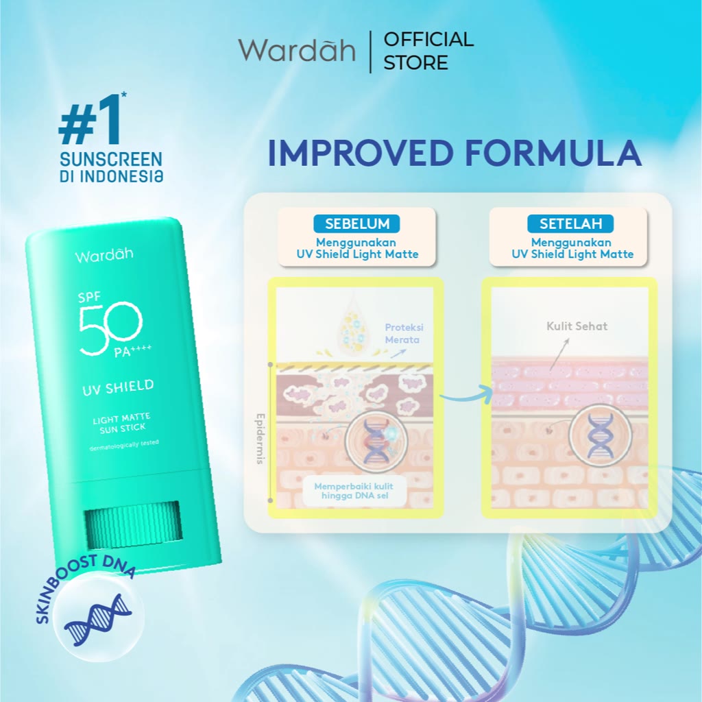 Jual WARDAH UV Shield Light Matte Sun Stick SPF 50 PA +++ 22 g ...