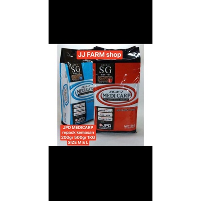 Jual pelet JPD MEDICARP SG PREMIUM JAPAN 1KG repack pakan ikan koi koki ...