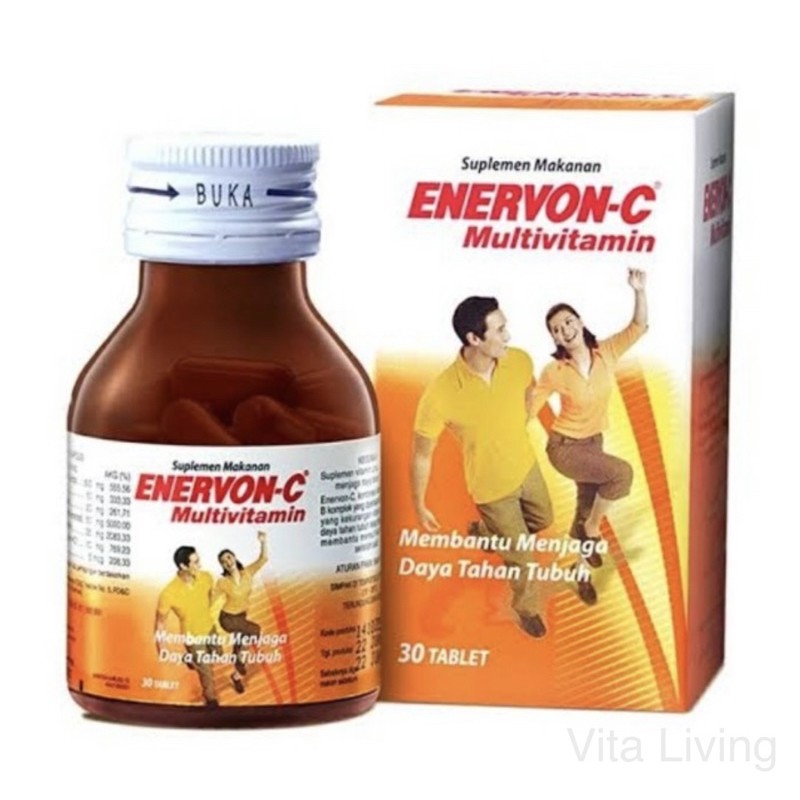 Jual Enervon C Multivitamin - Botol isi 30 tablet | Shopee Indonesia
