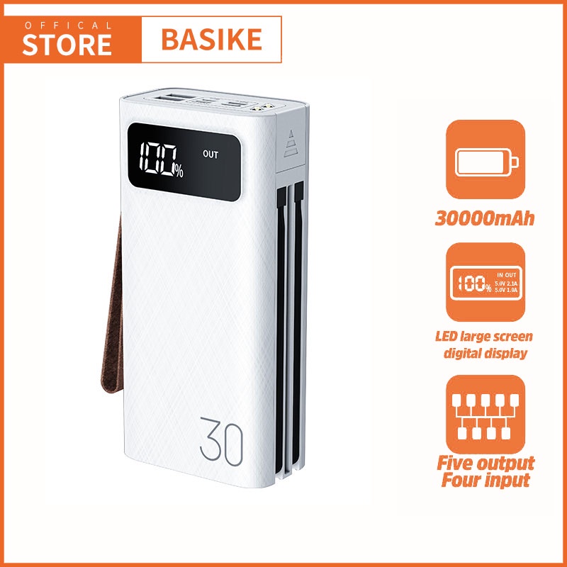 Jual BASIKE Powerbank 20000 mah Fast Charging Murah Mini LCD with Kabel ...