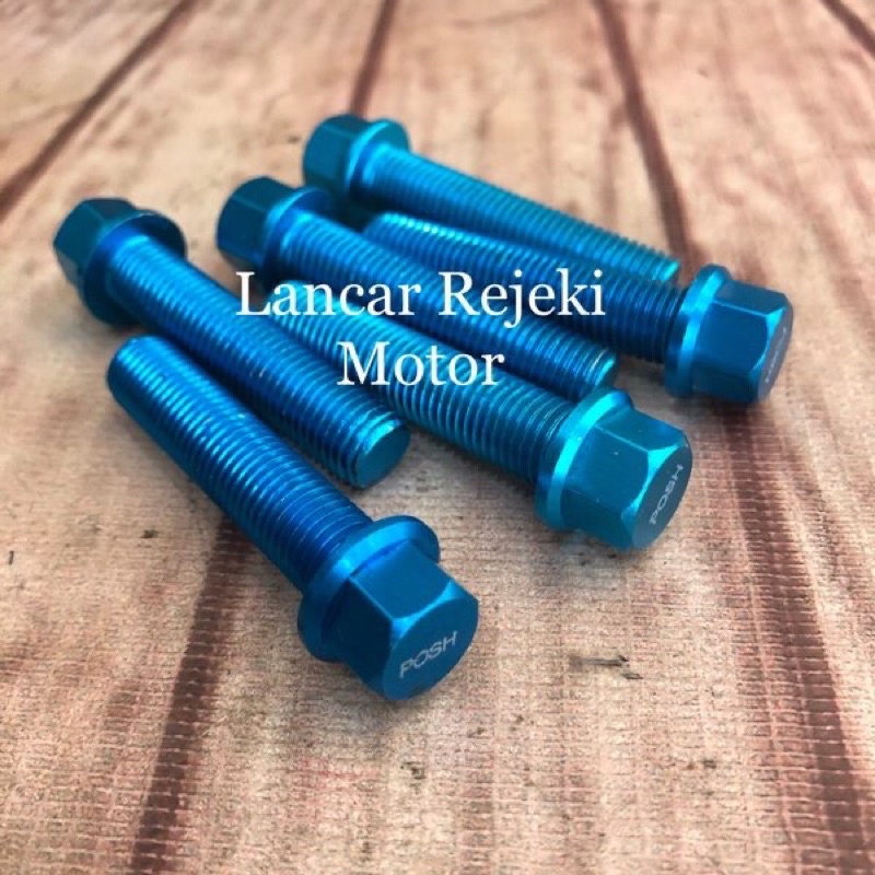 Jual Baut Shock 14 Posh Biru Panjang Empat Setengah Centimeter | Shopee ...