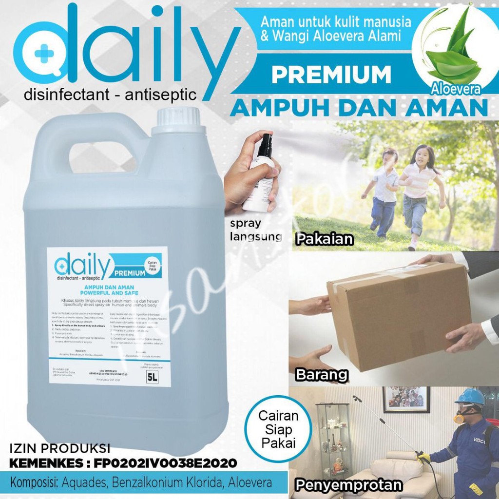 Jual DISINFEKTAN 5 LITER CAIR ANTISEPTIC DAILY DISINFEKTAN ...