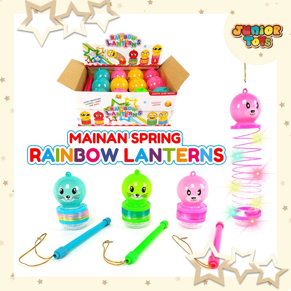 Jual Spring Rainbow Lampu Lantern Mainan Anak Per Spiral Lentera LED ...