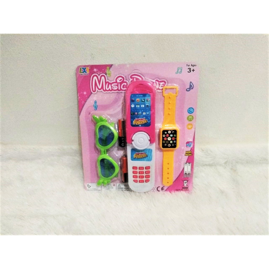 Jual MAINAN ANAK telepon lucu / HANDPHONE KACAMATA DAN JAM karakter ...