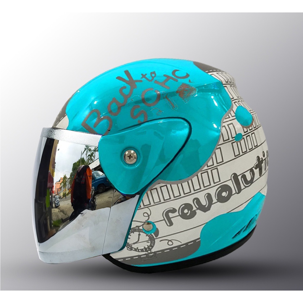 Jual Helm Dewasa Half Face Motif Note model Mirip Seperti Helm GM Original Motif NOTE Beck To ...