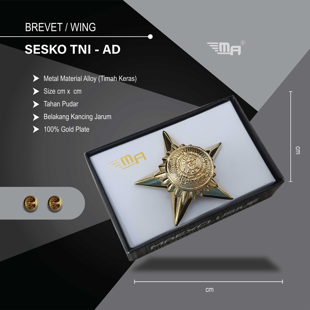 Jual WING SESKO AD PDH BRIVET BREVET PIN SESKO AD | Shopee Indonesia
