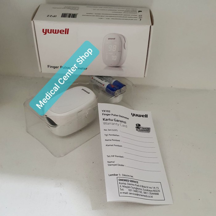 Jual Oximeter Yuwell YX102 Finger Pulse Oximeter alat cek saturasi ...