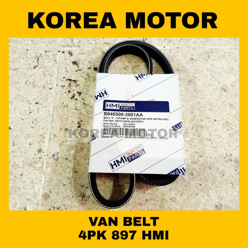 Jual Fan Van Belt Alternator 4pk 897 Hyundai Accent Cakra Verna Avega ...