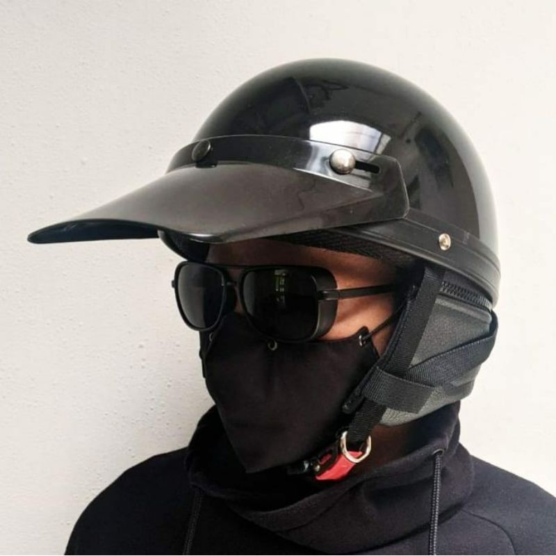 Jual Helm Cetok dan pet panjang model Classic | Shopee Indonesia