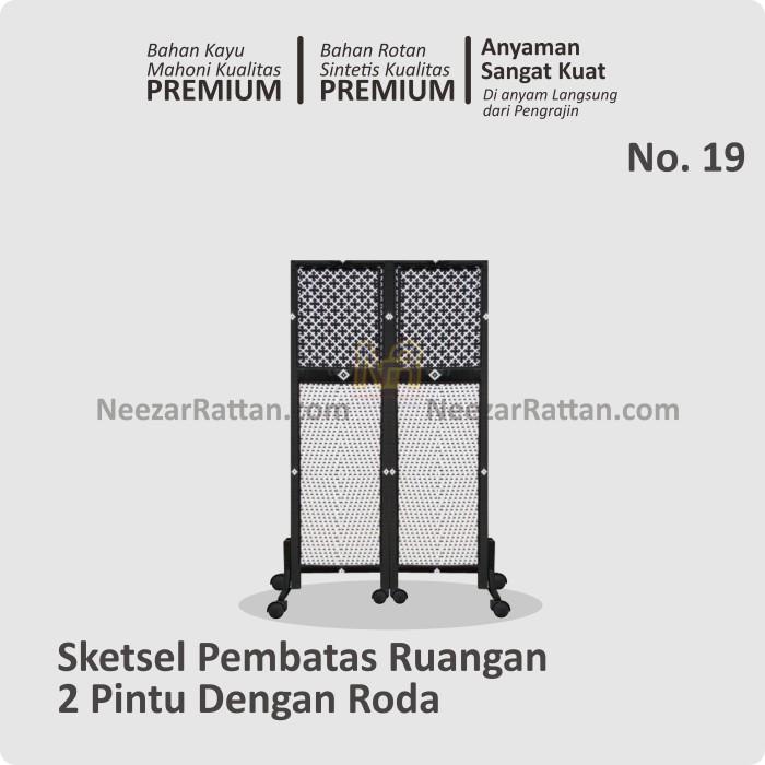 Jual Skat | Sketsel 2 Pintu Pakai Roda, No 3, Pembatas Penyekat Partisi ...