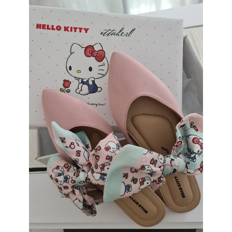 Jual Ittaherl Hello Kitty (rosegold blush twilly) | Shopee Indonesia