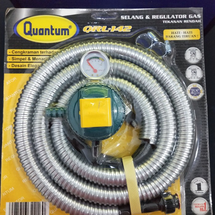 Jual Quantum Paket Selang Regulator Kompor Gas QRL 142 SNI | Shopee ...