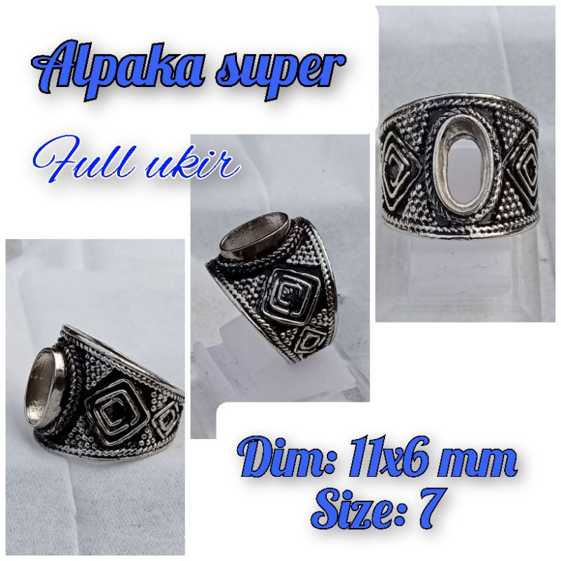 Jual emban batu akik dan permata alpaka super alpaka bakar.42 | Shopee ...