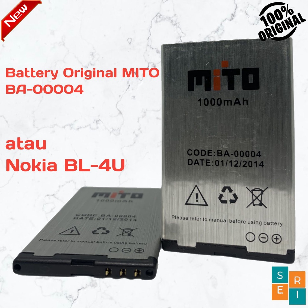 Jual Baterai Batre Batrai Battery Mito Ori Original New/Baru BA-00004 ...