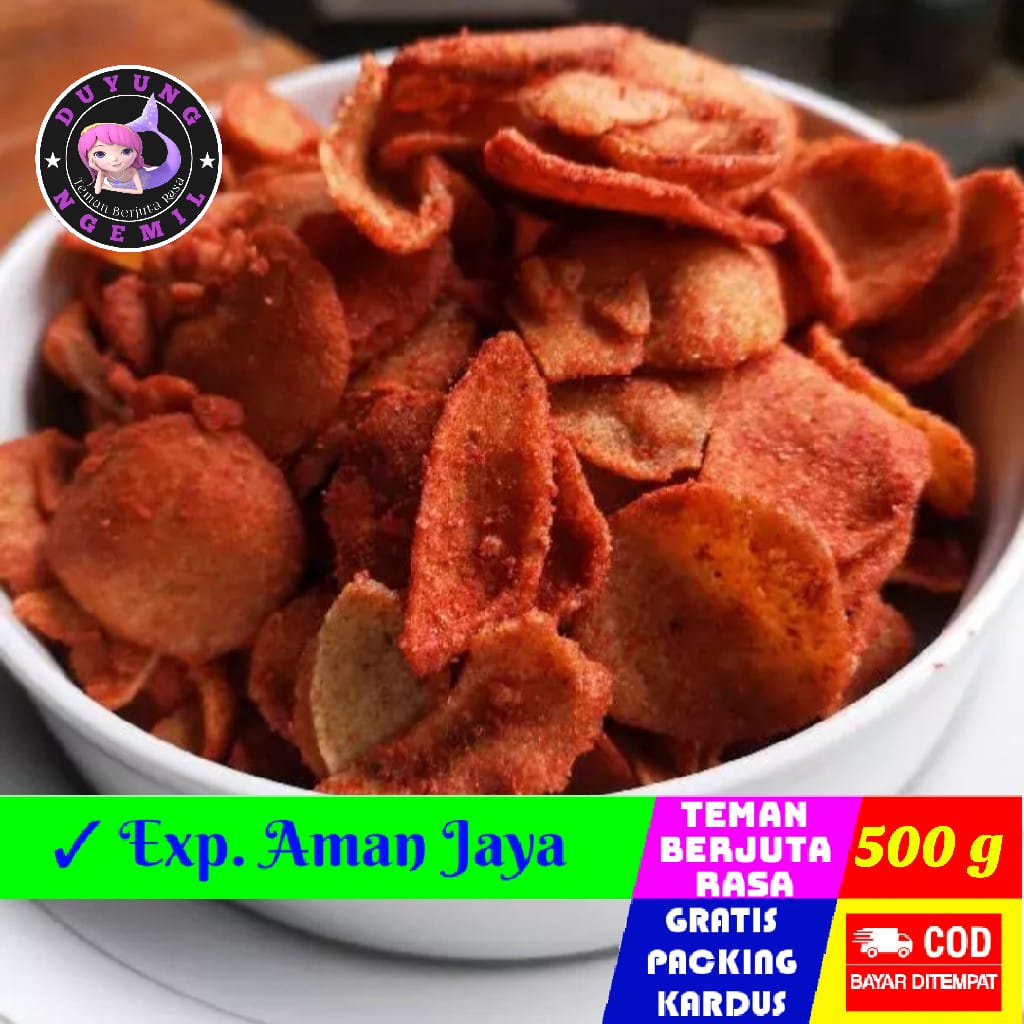 Jual Basreng Koin 500g / Basreng Bulat Pedas | Duyung Ngemil - makanan ...
