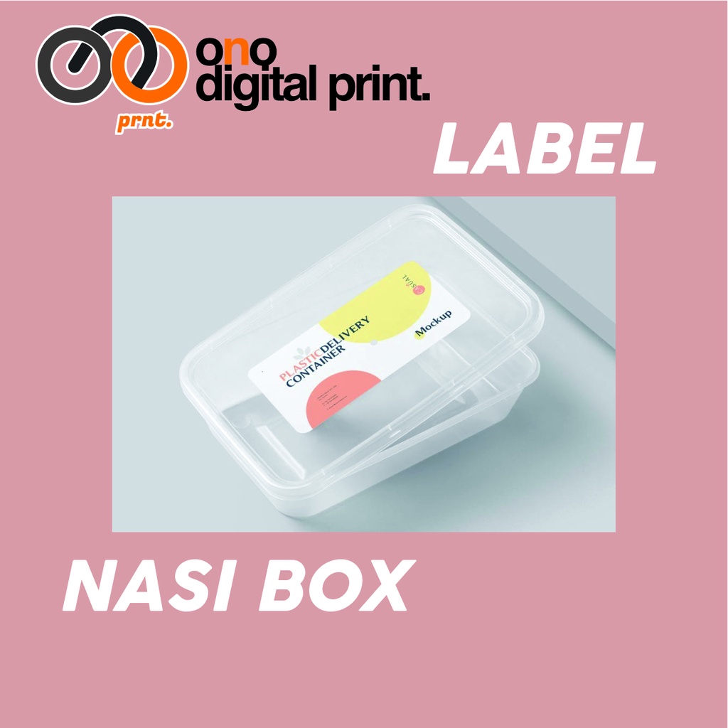 Jual Cetak Label Nasi Box/ Cetak Sticker Kotak Nasi | Shopee Indonesia