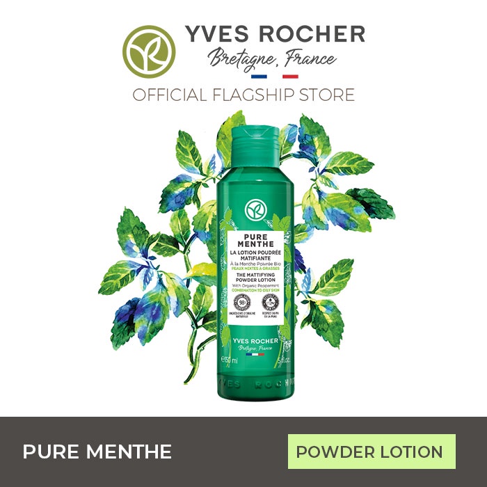 Jual Yves Rocher Pure Menthe The Mattifying Powder Lotion 150 ml ...