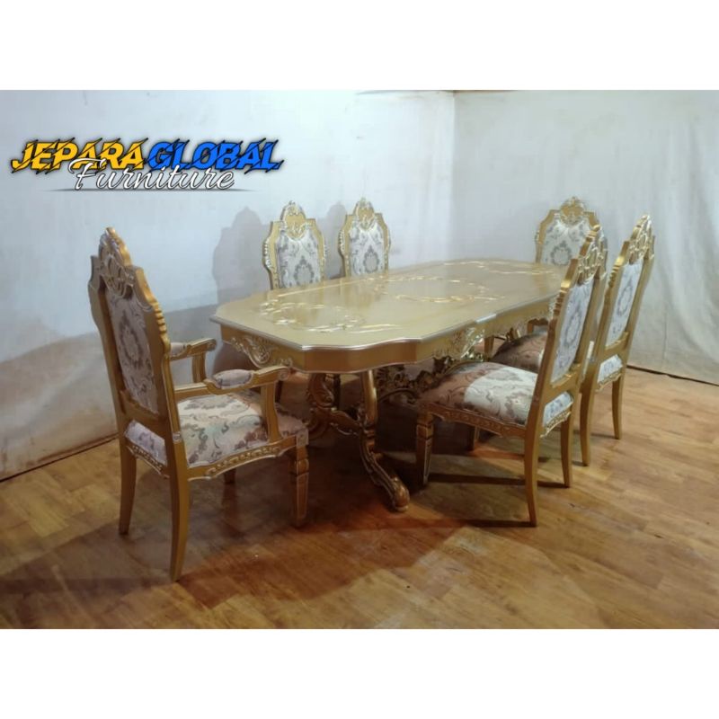 Jual Kursi Makan Jati gold ukir france ( kursi makan klasik,meja makan ...
