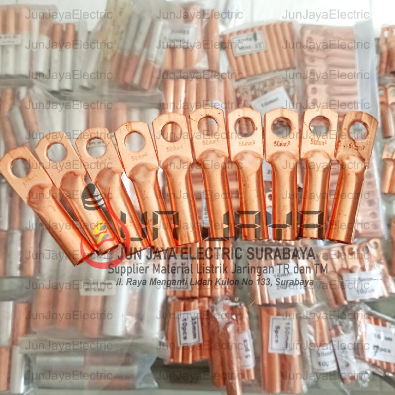 Jual Skun Kabel Tembaga 50mm type DTG (Scun CU) Kwalitas Premium dan 100% Tembaga | Shopee Indonesia