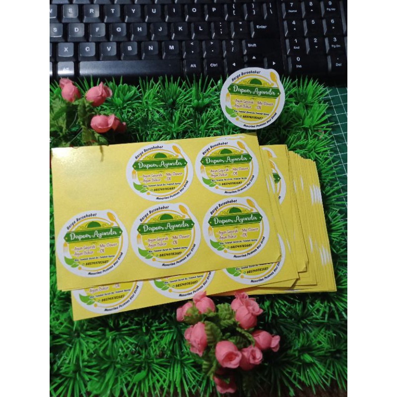 Jual Cetak Stiker Catering, Produk, Free Cutting sesuai pola | Shopee ...