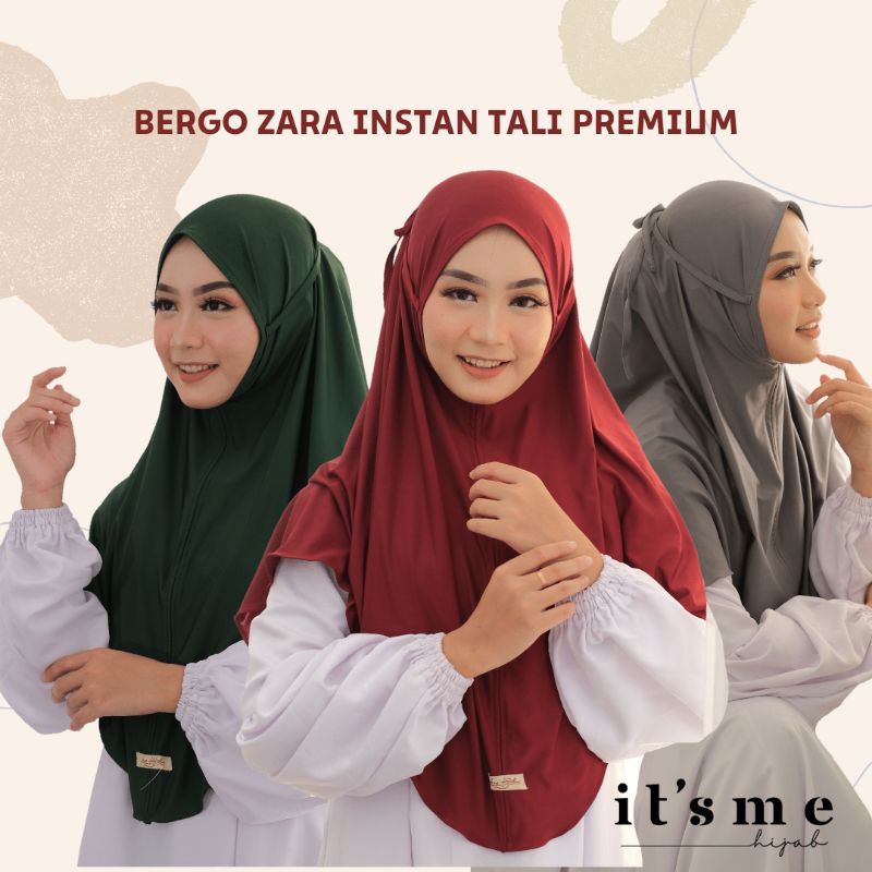 Jual HIJAB BERGO JERSEY TALI INSTAN PREMIUM | Shopee Indonesia