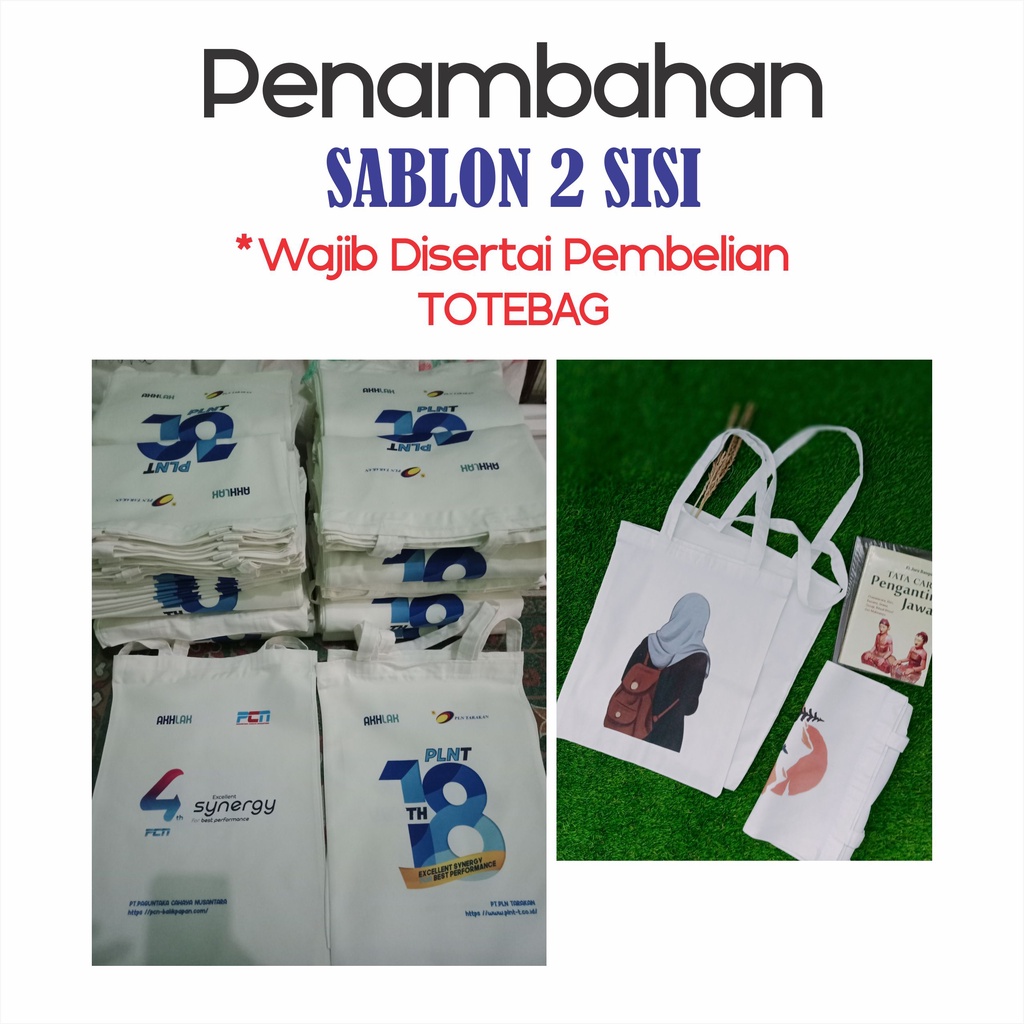 Jual penambahan biaya sablon 2 sisi (tidak dijual terpisah) | Shopee ...