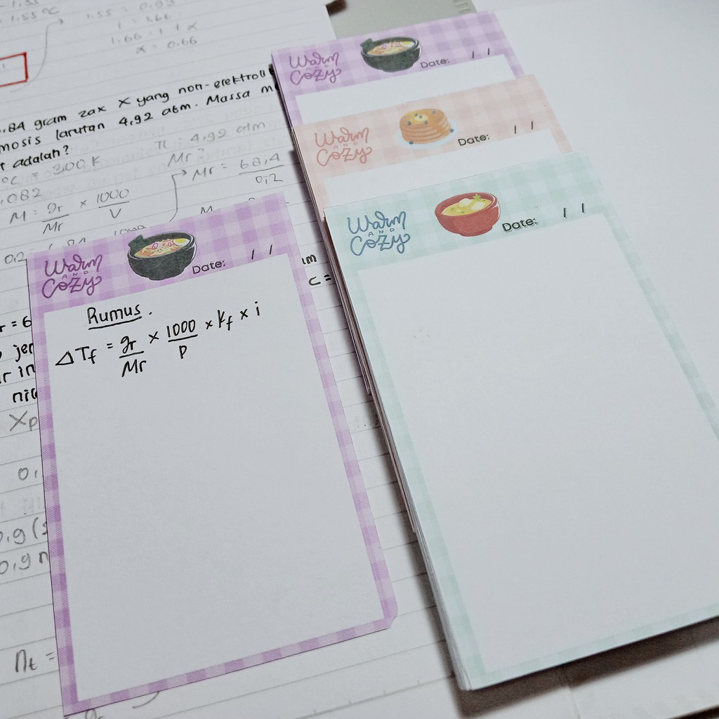 Jual Memo Pad / Note Pad Aesthetic - Warm and Cozy Cute ( COD ...