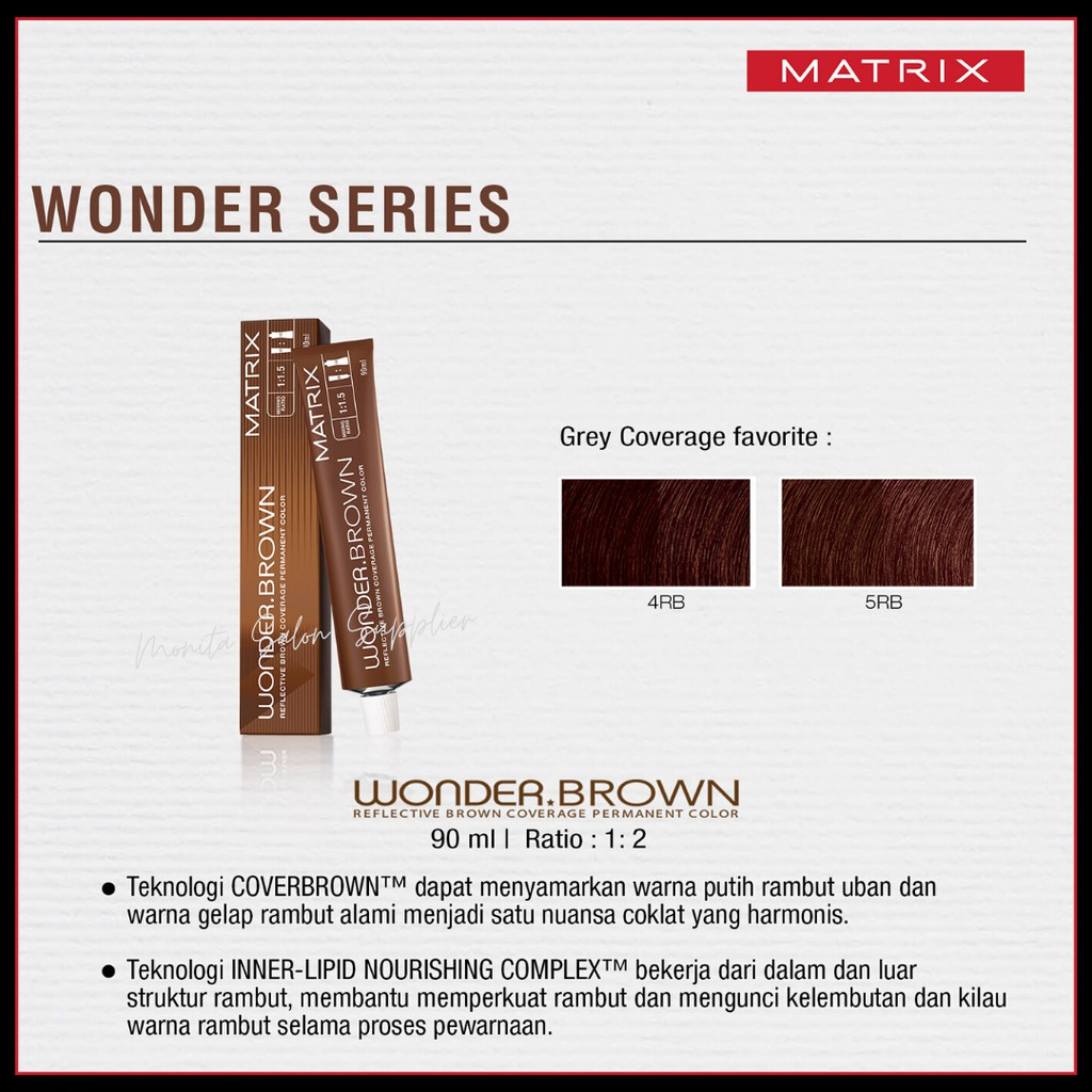 Jual MATRIX WONDER BROWN - semir cat rambut | Shopee Indonesia