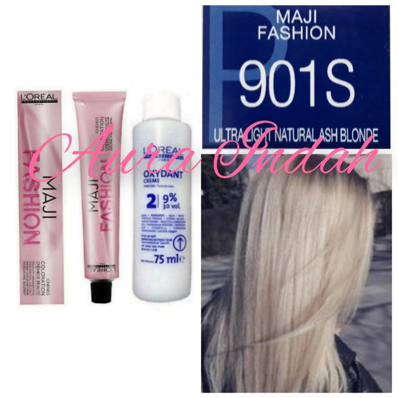 Jual LOREAL MAJIBLOND NO. 901S & OXYDANT 75ML | Shopee Indonesia