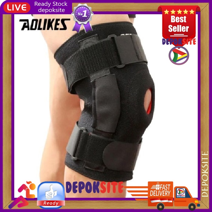 Jual 7907 AOLIKES Knee Pad Support Penyangga Lutut Almunium Plate Knee ...