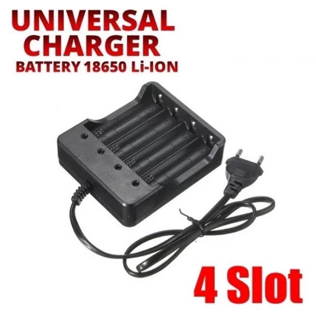 Jual Four 4 Slot 18650 Lithium Rechargeable Battery Charger Cas Batre ...